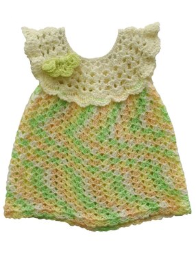 Vestido Regalos Yeya manga sin manga con crochet para bebé niña